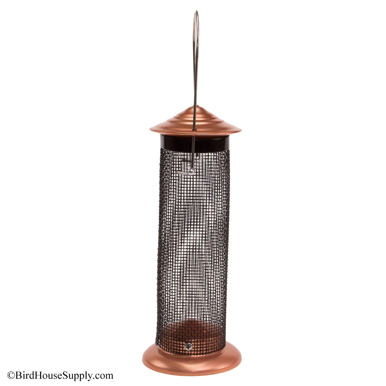 Brushed Copper Woodlink Mini Nyjer Bird Feeder