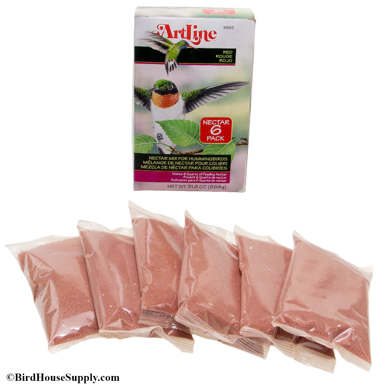 6-Pack of Woodlink Red Nectar Powder for Hummingbirds